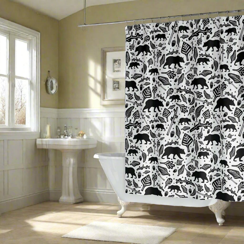 Black and White Fabric Shower Curtains – Hope and Booth