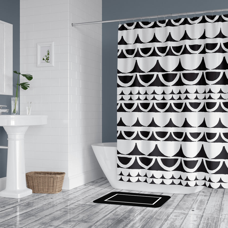 Black and White Fabric Shower Curtains – Hope and Booth